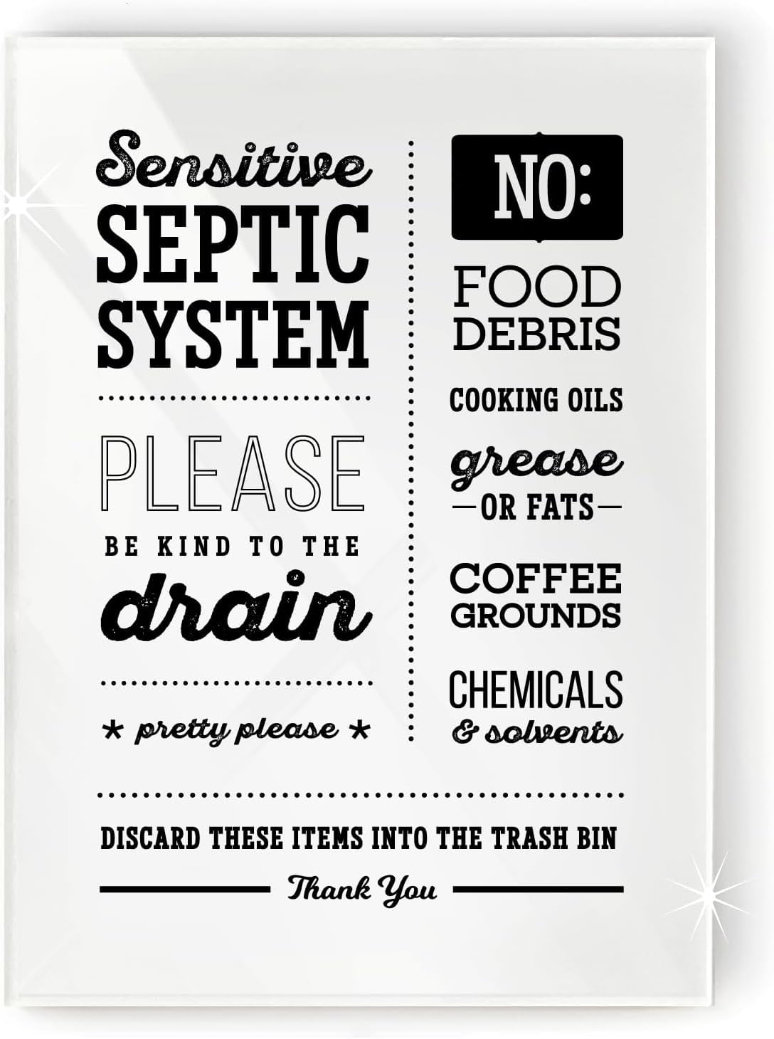 5x7 Inch Sensitive Septic System Please Be Kind to the Drain Designer ...