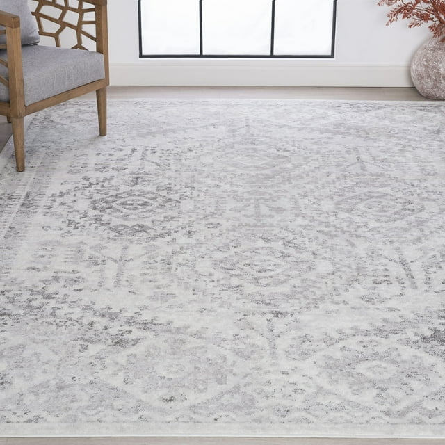 5x7 Modern White Area Rugs for Living Room | Bedroom Rug | Dining Room ...