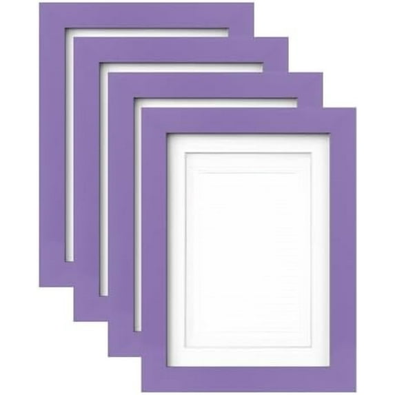 5x7 Picture Frame 4PCS Made of Solid Wood, Display Pictures 3.5x5/4x6 ...