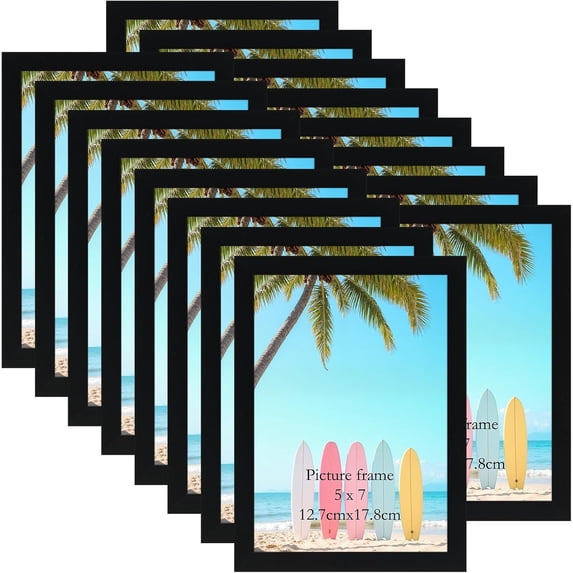 5x7 Picture Frame Black Set of 16, Lightweight 5 by 7 Photo Frames Bulk ...