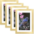 5x7 Picture Frame Bulk-4 Pack, Gold Picture Frames Collage Wall Decor ...