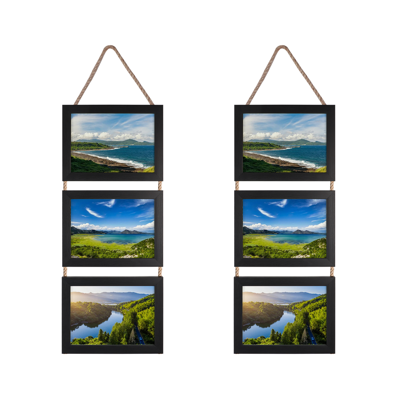 24 Opening Gray Multiple Photo Frames Collage 4 x 6 Pictures with Large ...