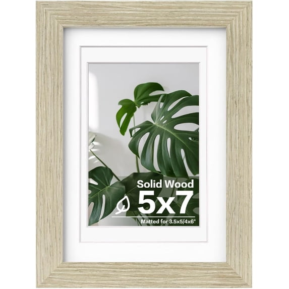 5x7 Picture Frame Made of Solid Wood,Covered by Plexiglass Display ...