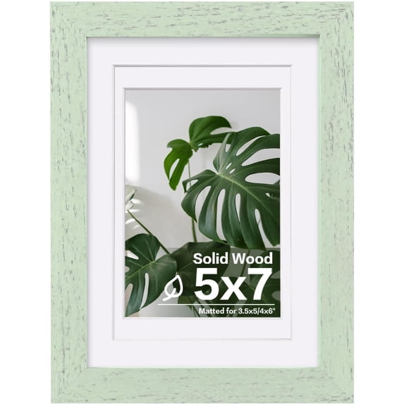 5x7 Picture Frame Made of Solid Wood,Covered by Plexiglass Display ...