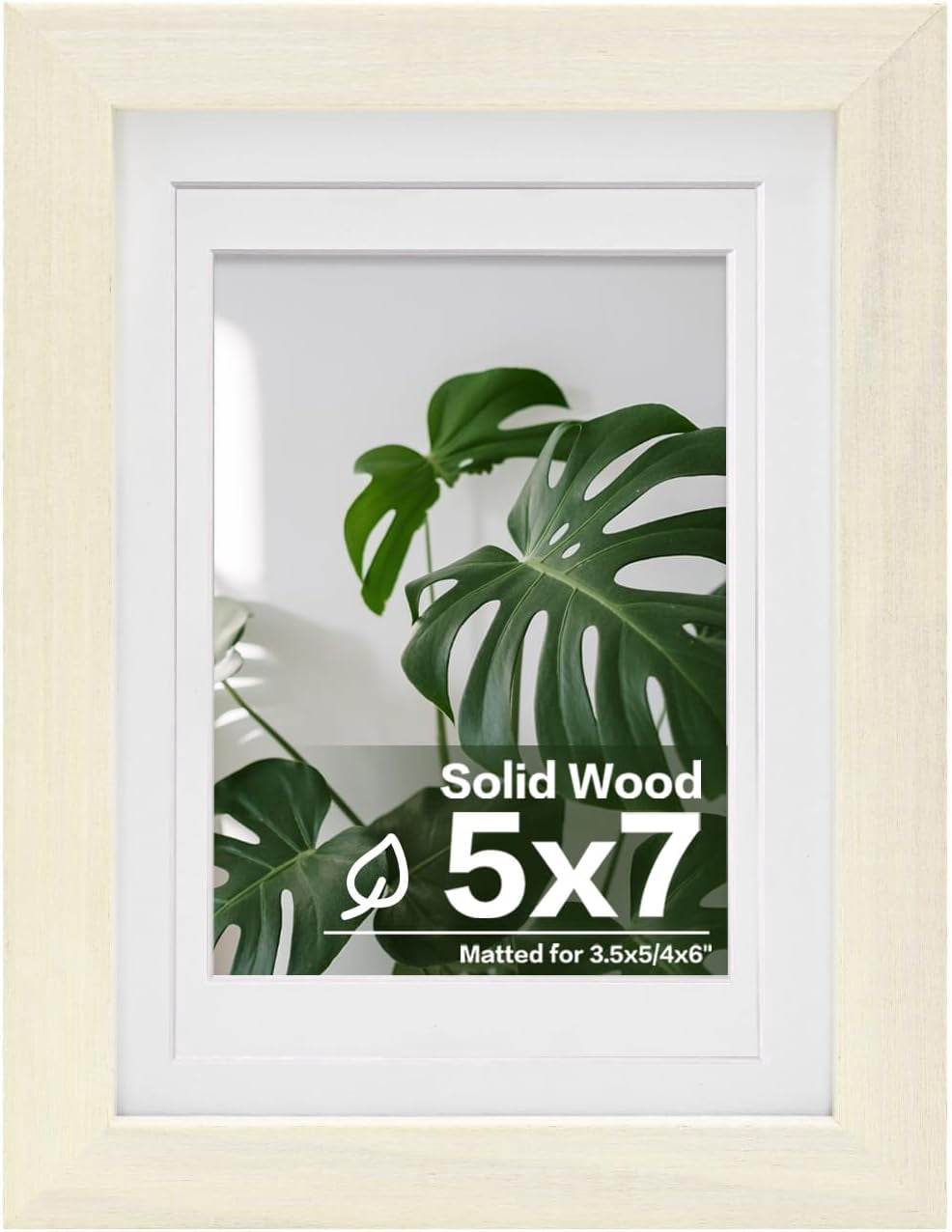 5x7 Picture Frame Made of Solid Wood with Plexiglass, Display Pictures ...