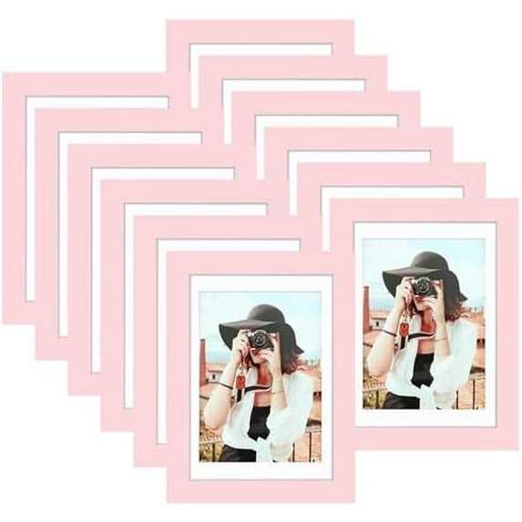 5x7 Picture Frame Set of 12, Display 4x6 with Mat or 5x7 without Mat ...