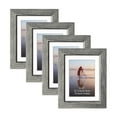 Farmhouse Wood Gallery Picture Frame Set of 4, 5x7 Rustic Grey Photo ...