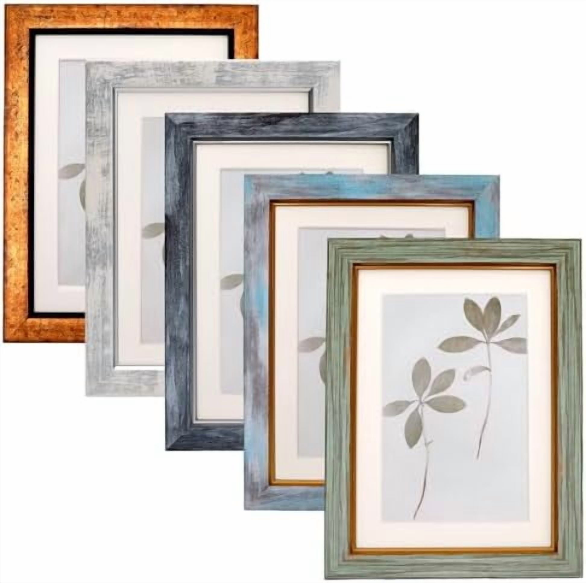 5x7 Picture Frame Set of 5, Vintage Photo Frame, Rustic Retro Picture ...