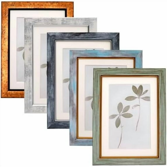 5x7 Picture Frame Set of 5, Vintage Photo Frame, Rustic Retro Picture ...