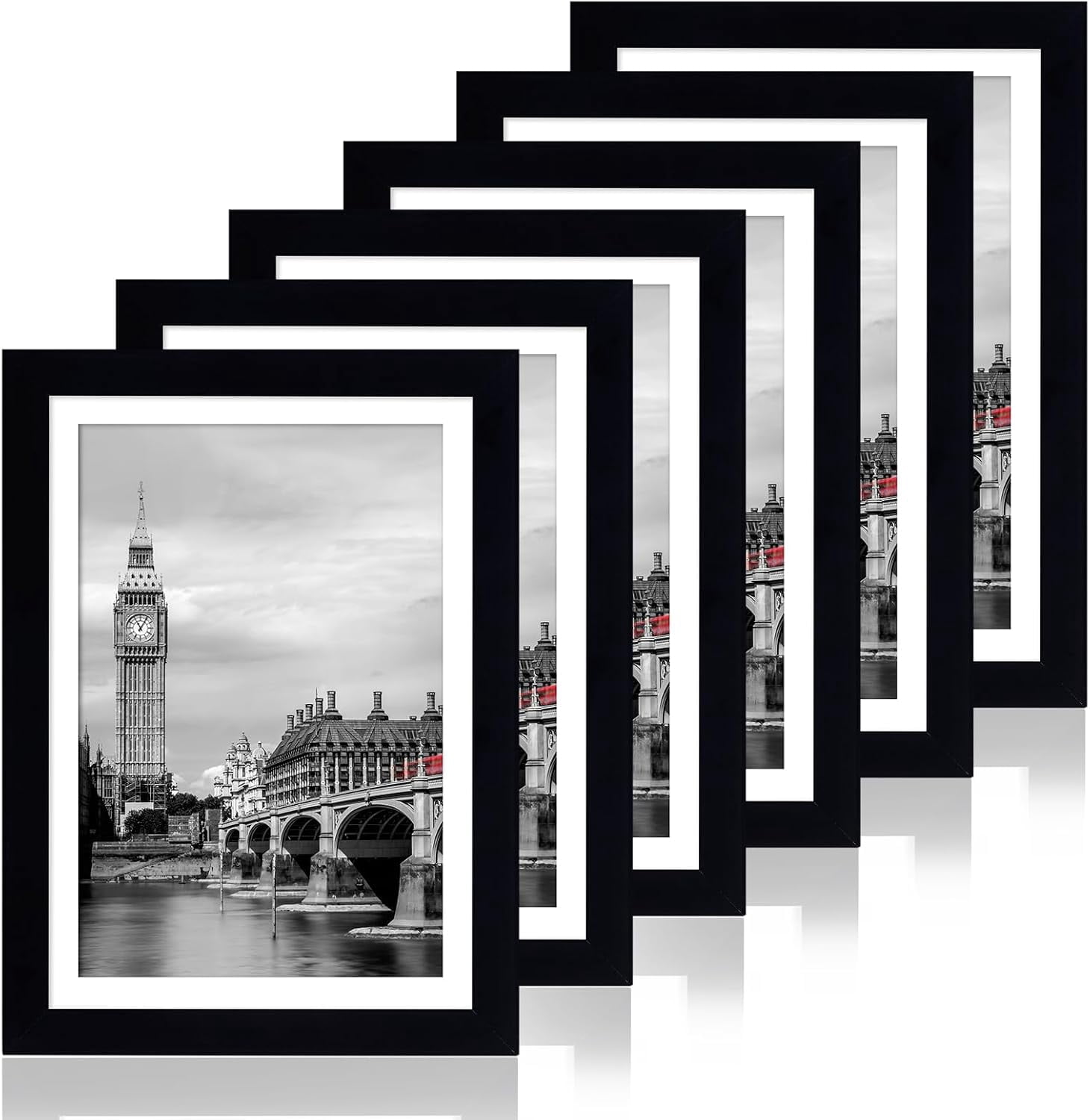 5x7 Picture Frame Set of 6, Gift for 2026 Graduation Father's Day, Thin ...