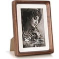 5x7 Picture Frame,Sourced Walnut Wood Photo Frames with HD Tempered ...