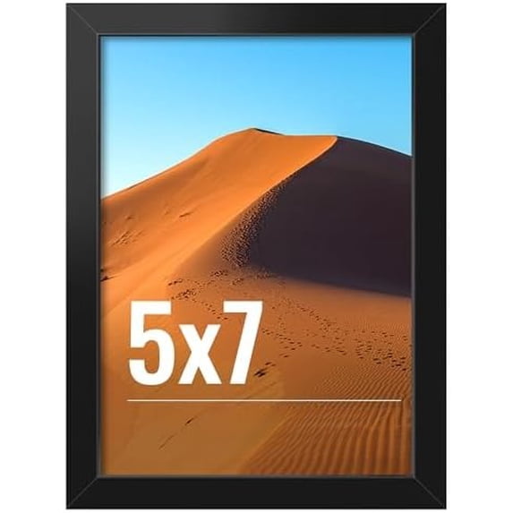 5x7 Picture Frame for Wall Display, 5x7 Black Picture Frame with HD ...