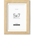 5x7 Picture Frame with Mat for 4x6, Solid Oak Wood 5x7 Frame with ...