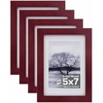 5x7 Picture Frames 4 Pack Covered by Plexiglass for Picture 4x6 with ...