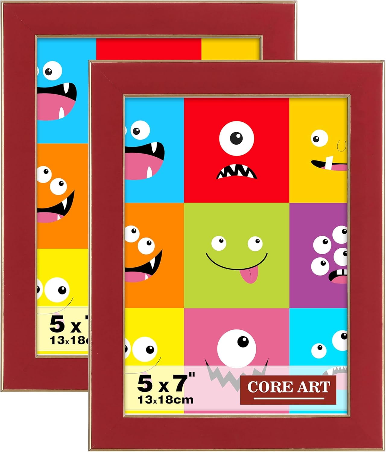 5x7 Picture Frames Red Photo Frames Set of 2, 5 by 7 Colorful Frame ...