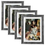 Lawrence Frames 5x5 Wide Border Matted Frame - Gallery Black 10x10 ...