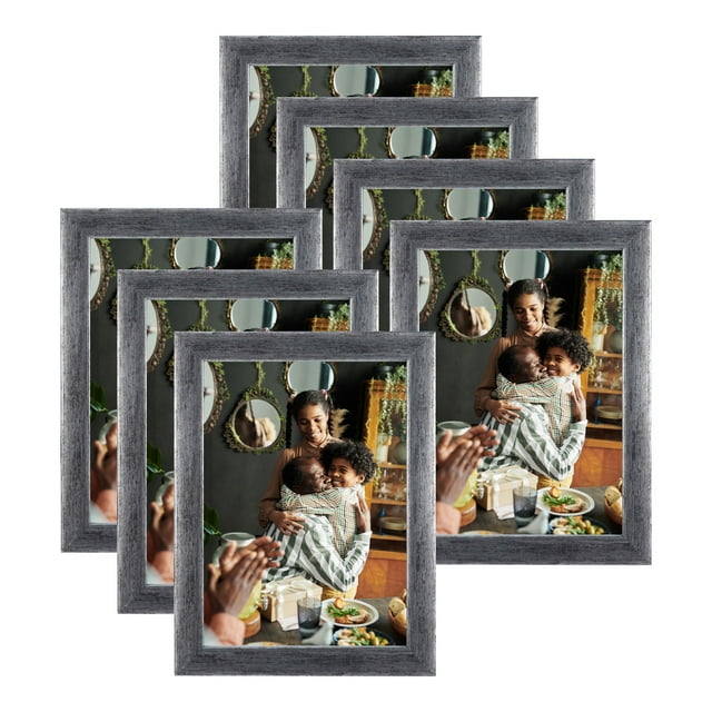5x7 Picture Frames Set of 7, Rustic 5 by 7 Photo Frame for Wall-Mount ...