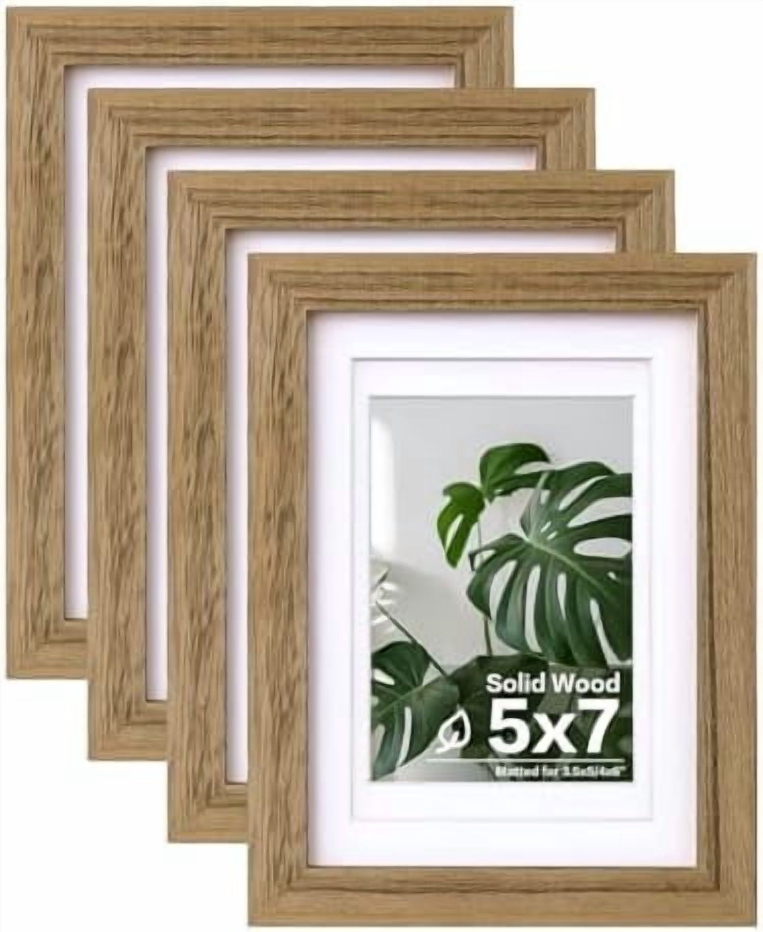 5x7 Picture Frames with Plexiglass, Display Pictures 3.5x5/4x6 with Mat ...