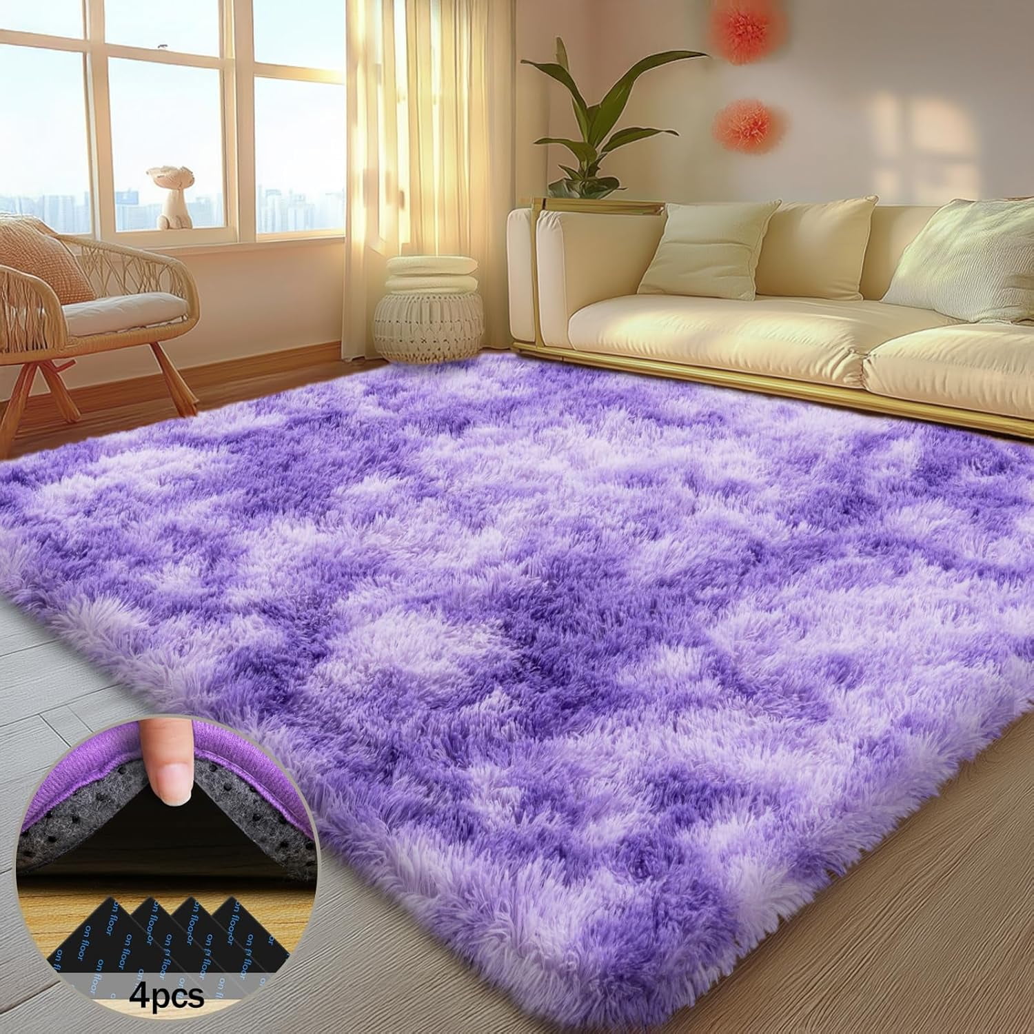 5x7 Rugs for Living Room, Large Fluffy Area Rugs for Bedroom, Soft ...