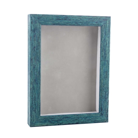 5x7 Shadow Box Frame Blue Wood | With a 1" Usable Display Depth ...