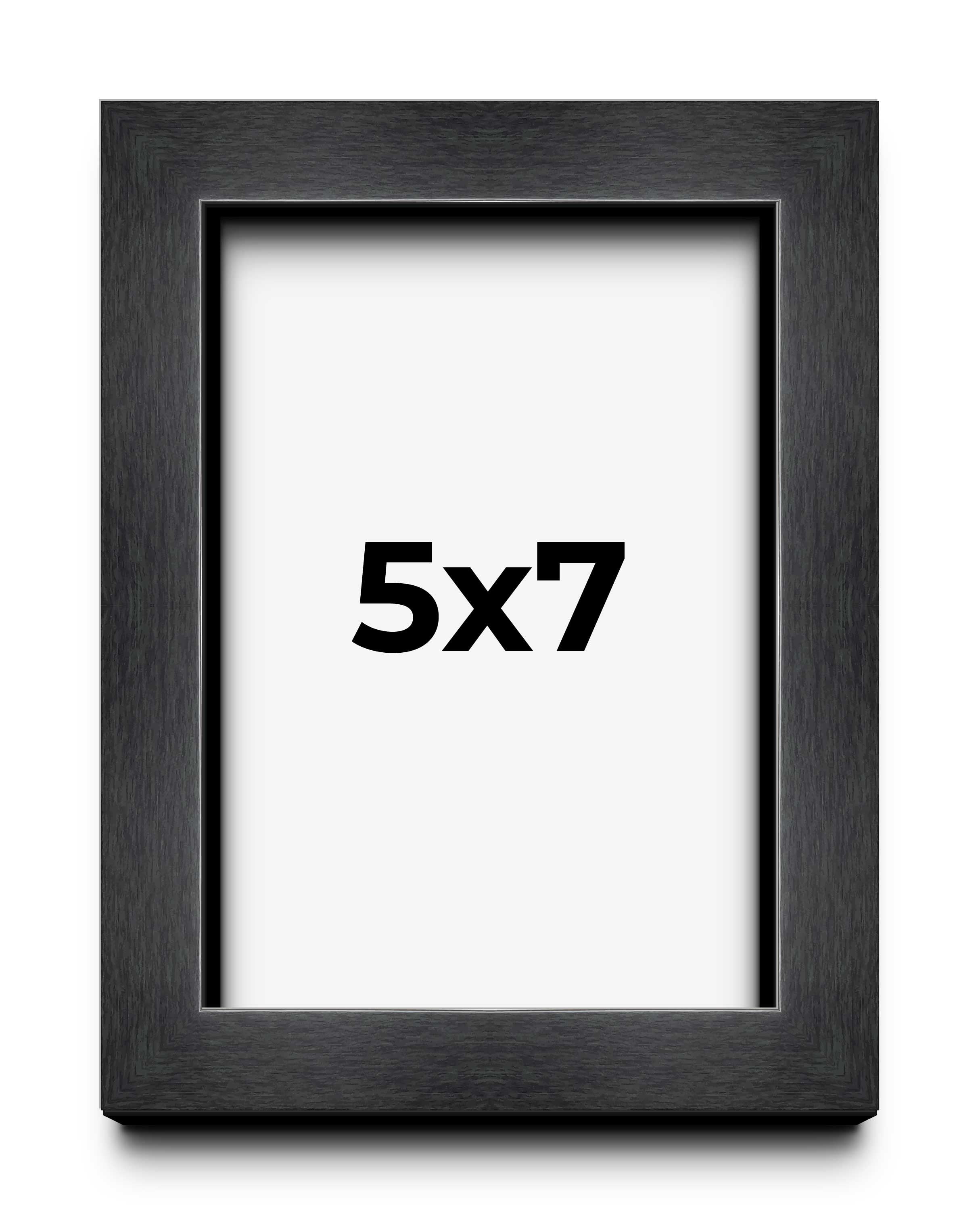 5x7 Shadow Box Frame Grey Charcoal Black | 0.875 Inches Deep | Solid ...