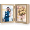 5x7 Shadow Box Picture Frame Double Hinged Display Case, 5x7 Couples ...