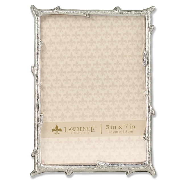 5x7 Silver Metal Picture Frame with Natural Branch Design - Walmart.com