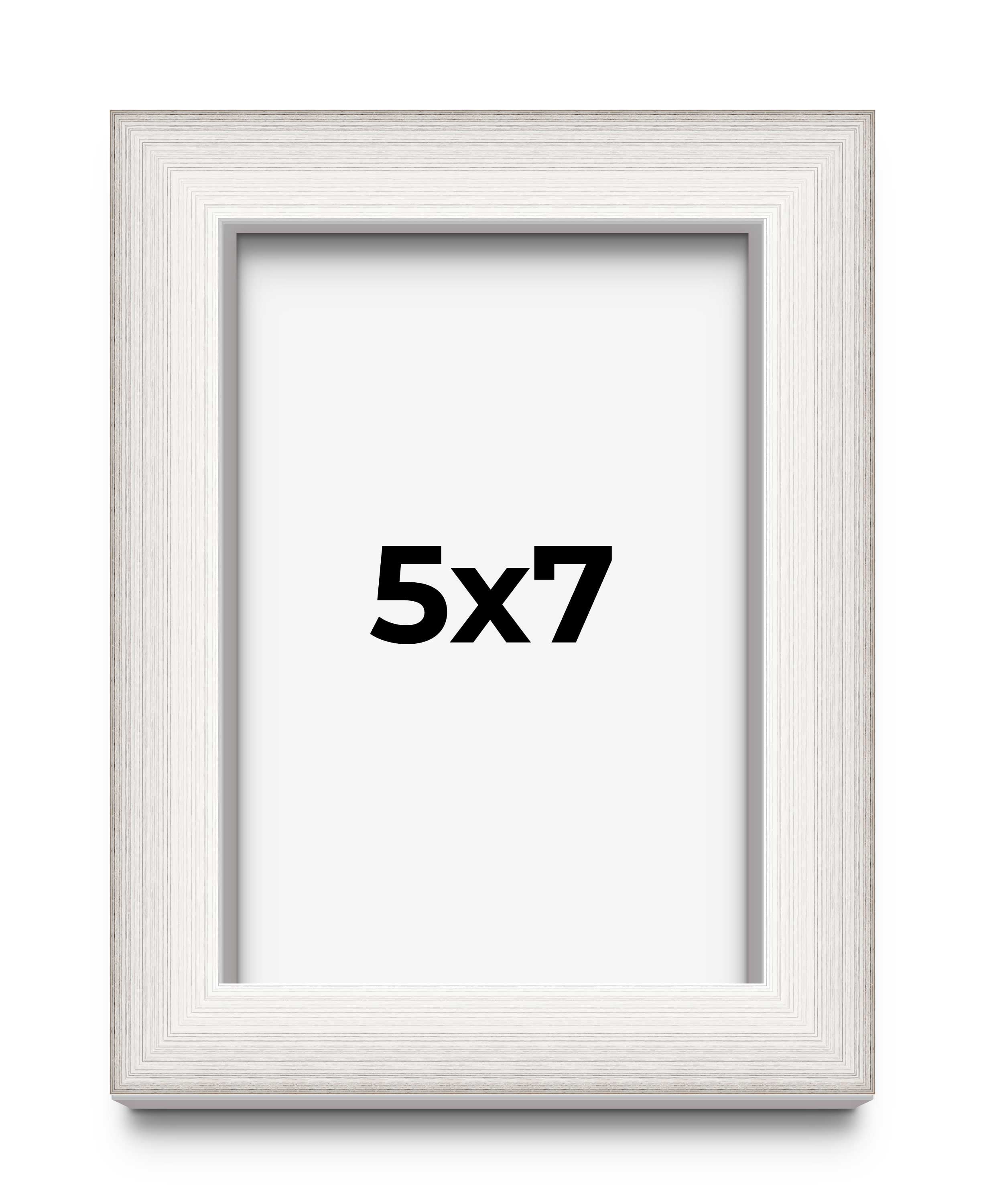 5x7 Silver Shadowbox Frame - Interior Size 5x7 by 1.5 Inches - Made to ...