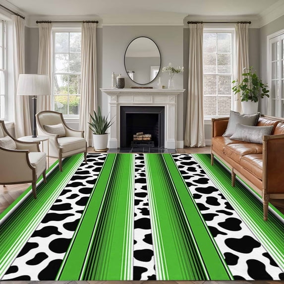 5x7 Washable Area Rug, Mexico Creamy Non-Slip Large Rectangle Rug for ...