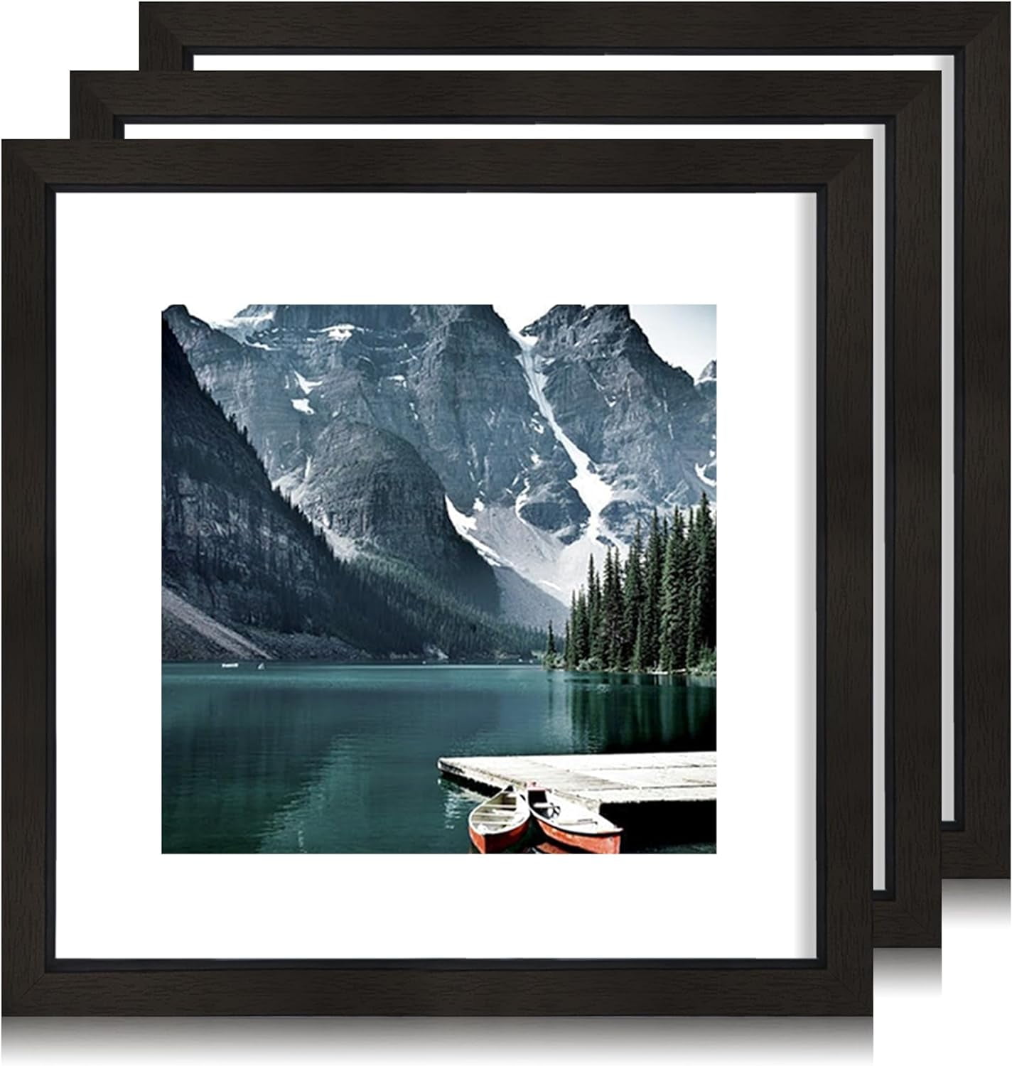 5x7 White Picture Frames set of 3, Made of Wooden and Glass Photo frame ...