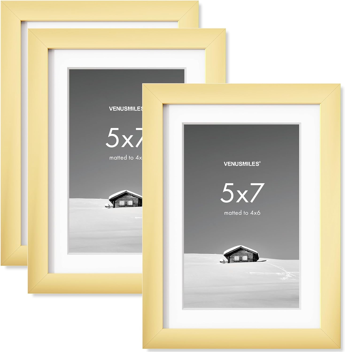 5x7 inch Picture Frame, 5x7 Photo Frames with 4x6 Removable Mat - High ...