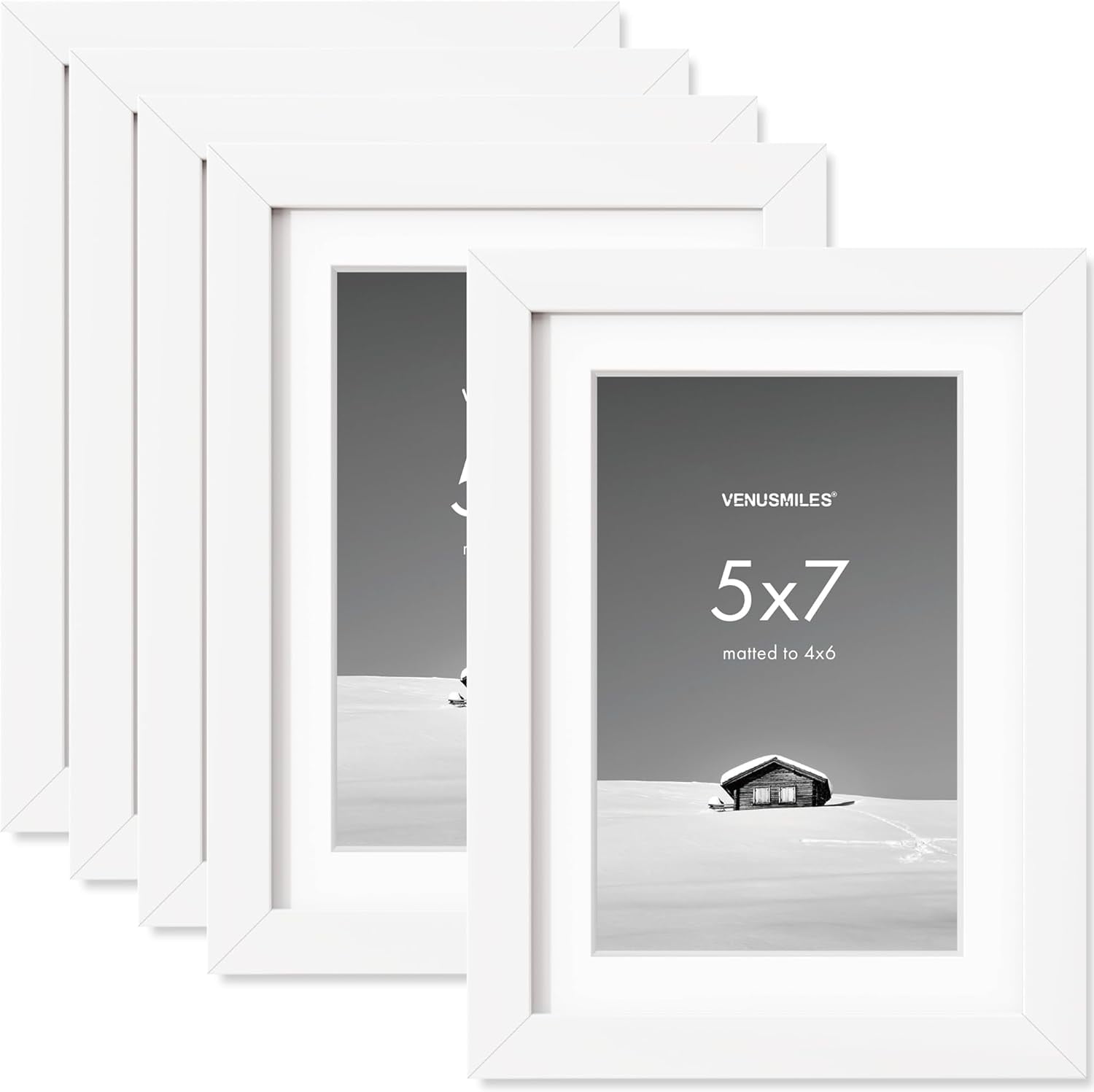 5x7 inch Picture Frame, 5x7 Photo Frames with 4x6 Removable Mat - High ...