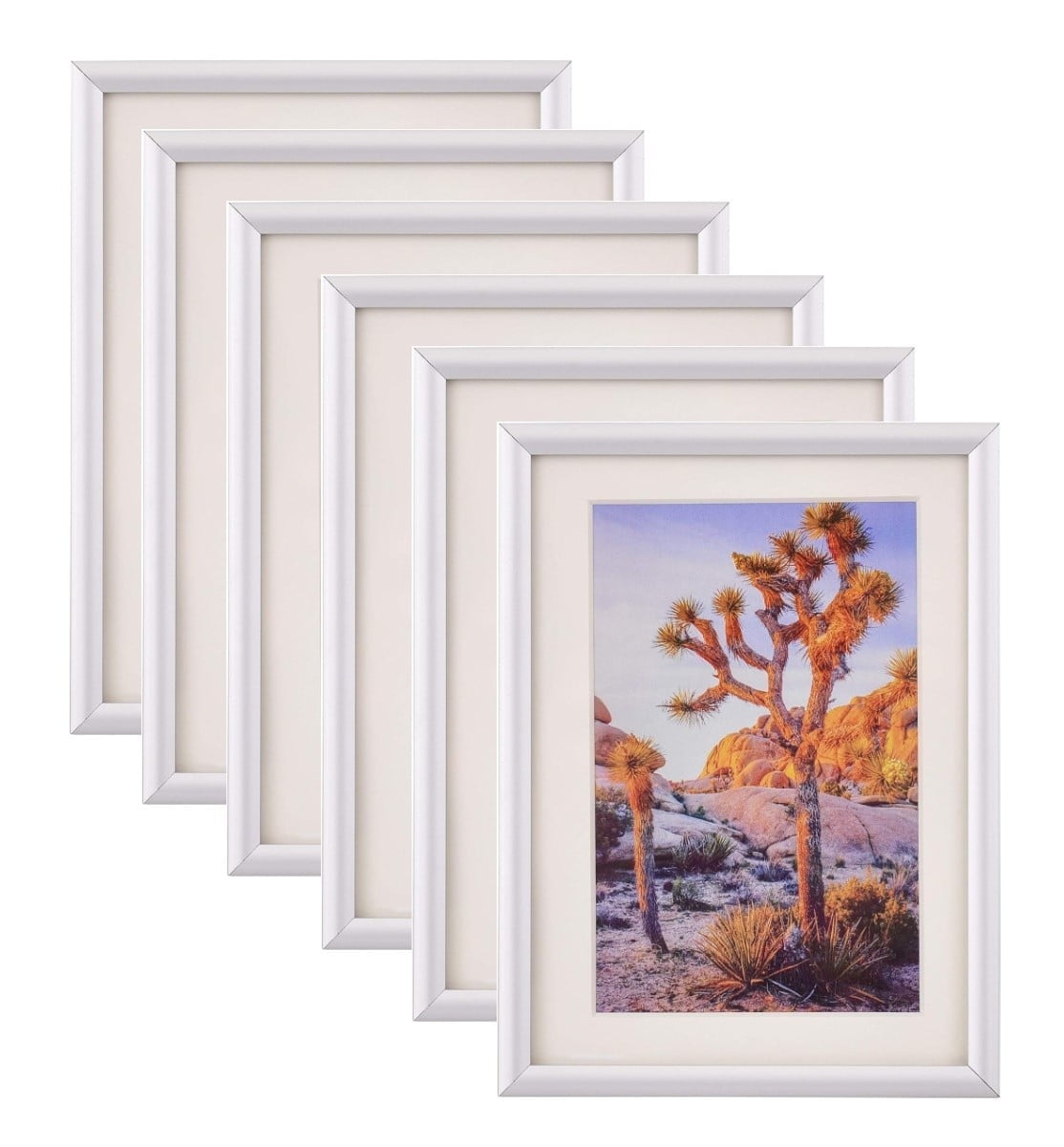 5x7 inches Silver Aluminum Picture Frame with High Definition Glass for ...