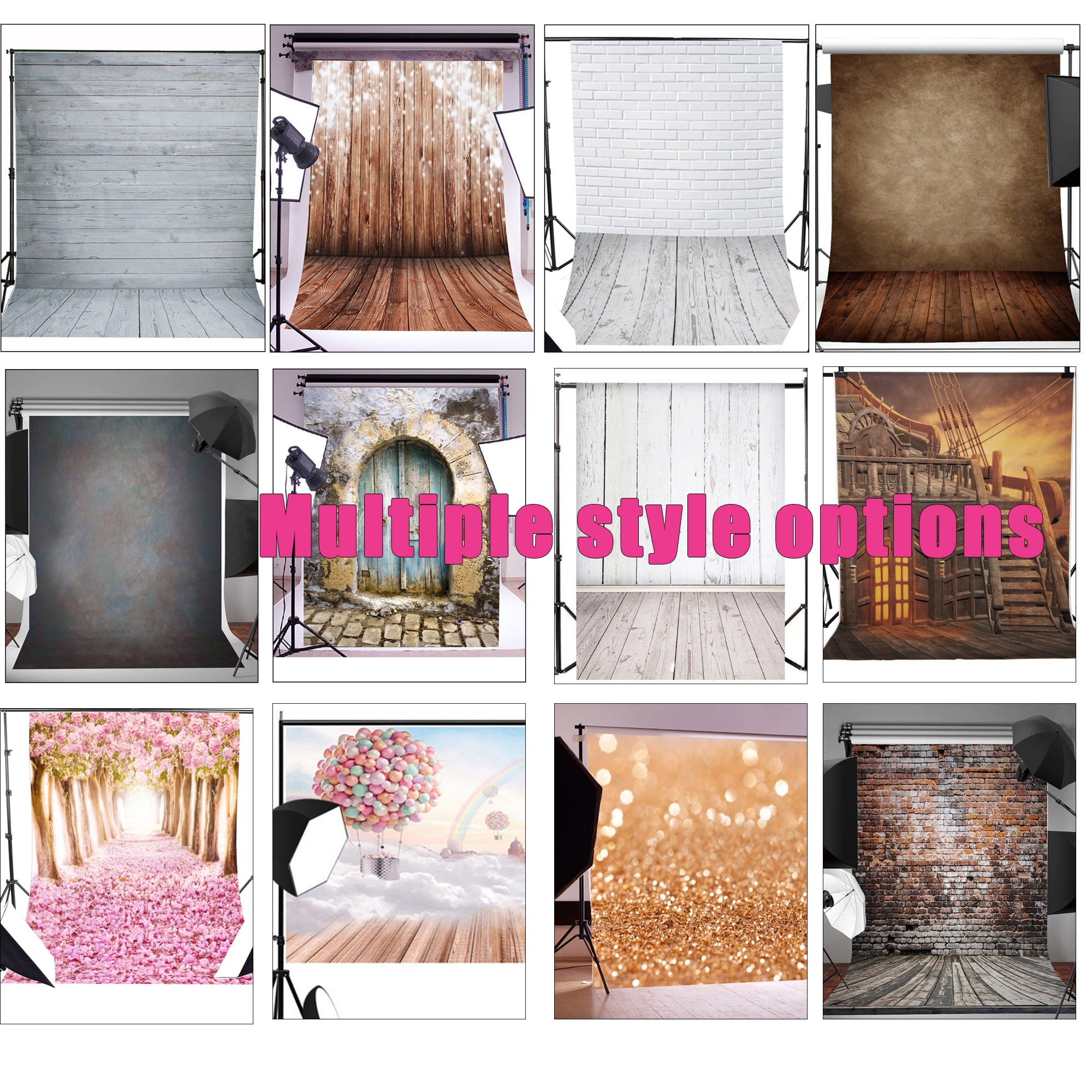 5x7FT Photography Backdrop Vinyl Background Studio Photo Backdrop Wood ...