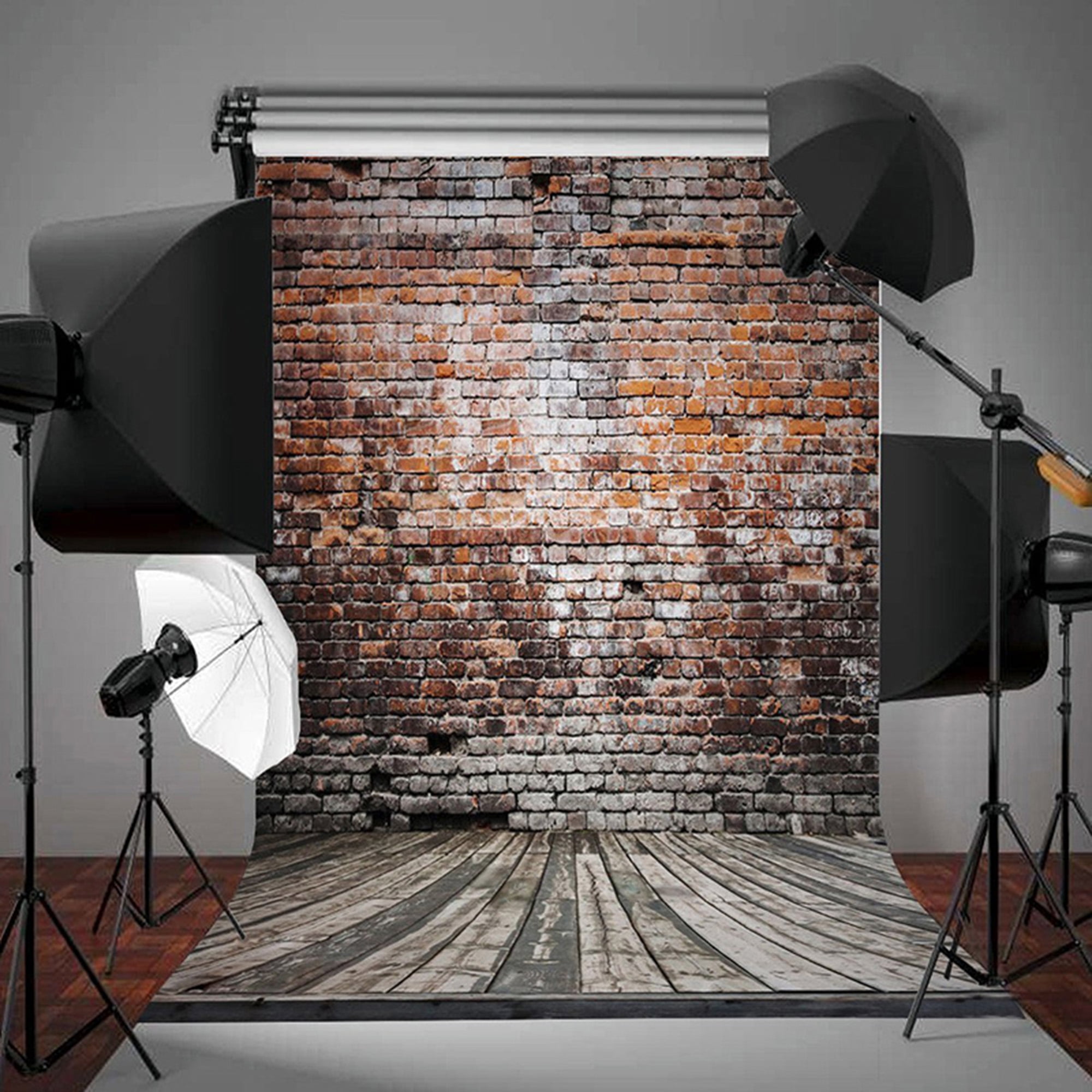 5x7FT Soft Fabric Wood Wall Floor Photography Backdrop Studio Prop ...
