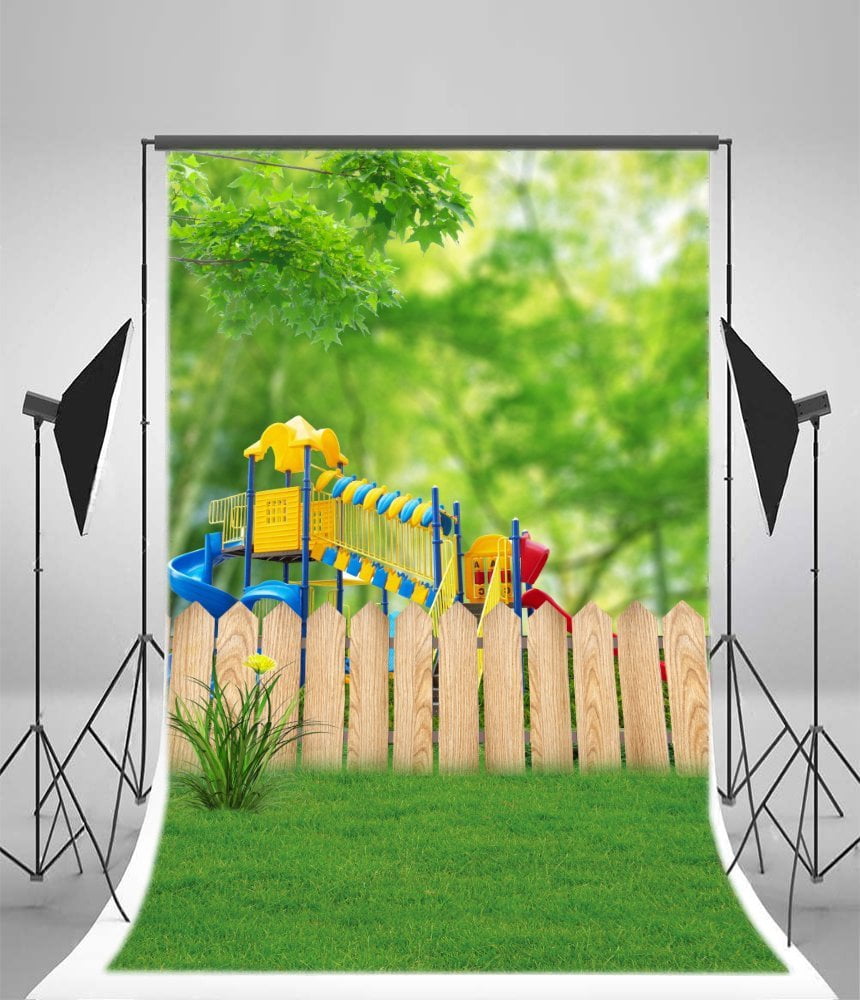 5x7ft Backdrop Photography Background Green Grass Field Children's Toy ...