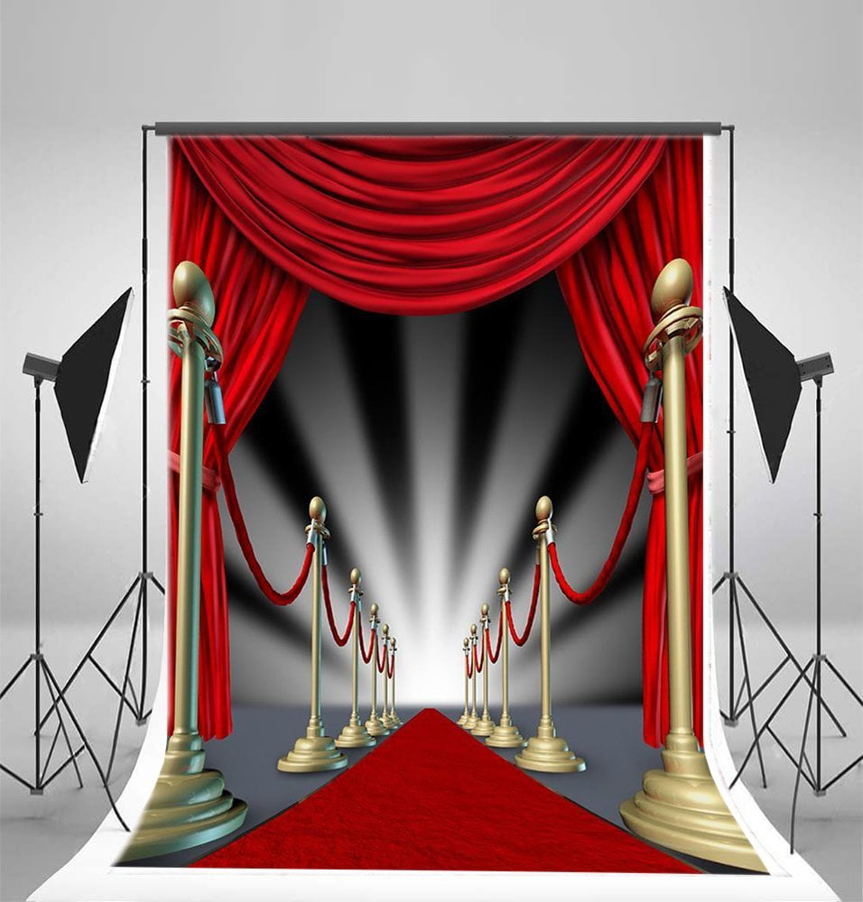 5x7ft Backdrop Photography Background Luxurious Stage Light Red Carpet ...