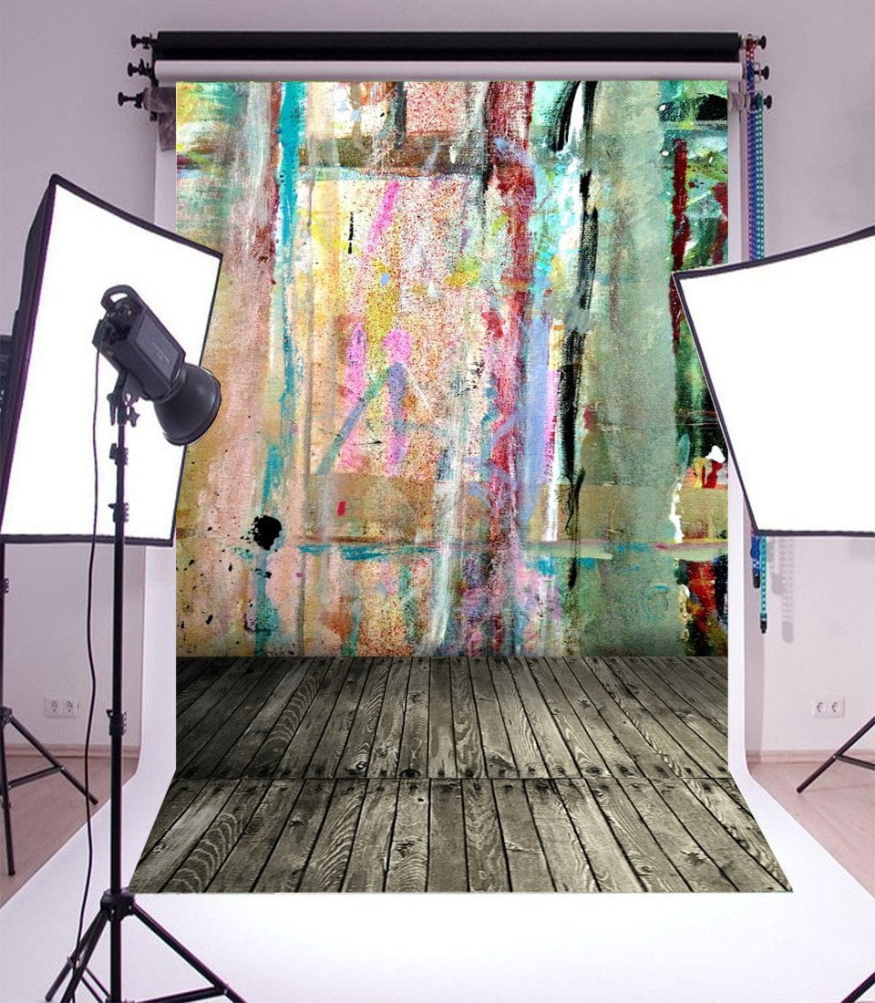 5x7ft Backdrop Studio Props Architectural Cartoon And Graffiti Style ...