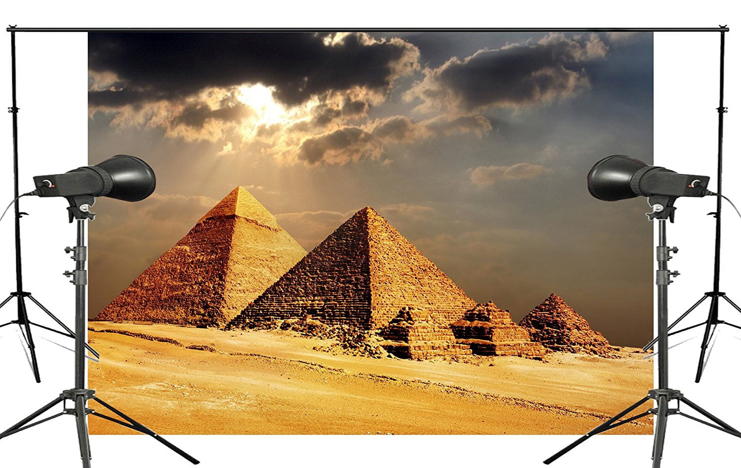 5x7ft Beautiful Egyptian Khufu Pyramid Background Bad Weather ...
