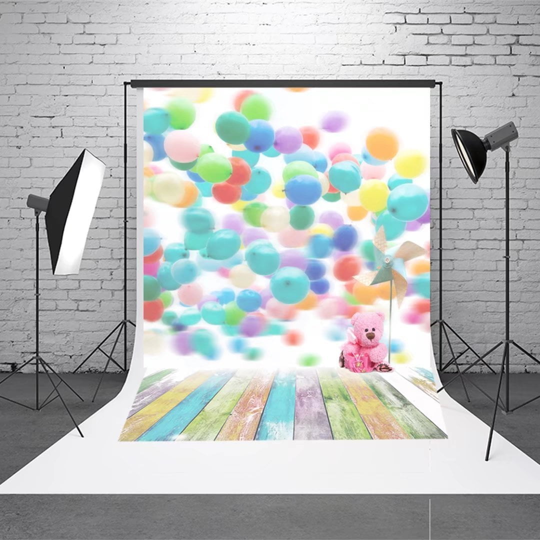 5x7ft Children Colorful Wood Floor Backdrops Background Colorful ...