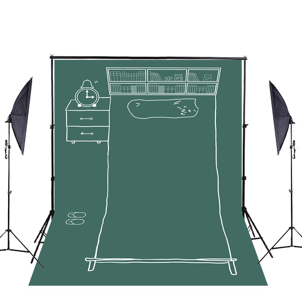 5x7ft Children Photography Background Gree Kids Room Wall Decoration ...