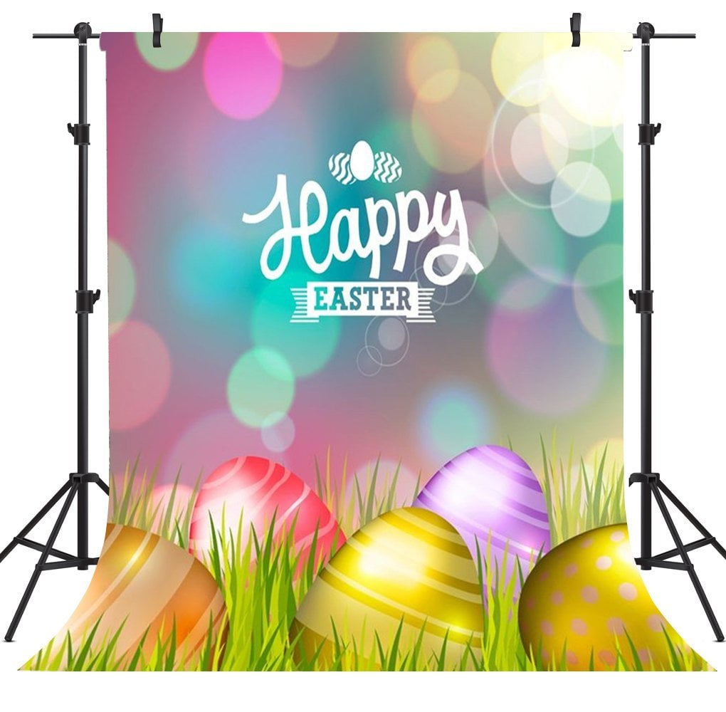5x7ft Easter Theme Photography Backdrop Photo Background Studio Prop ...