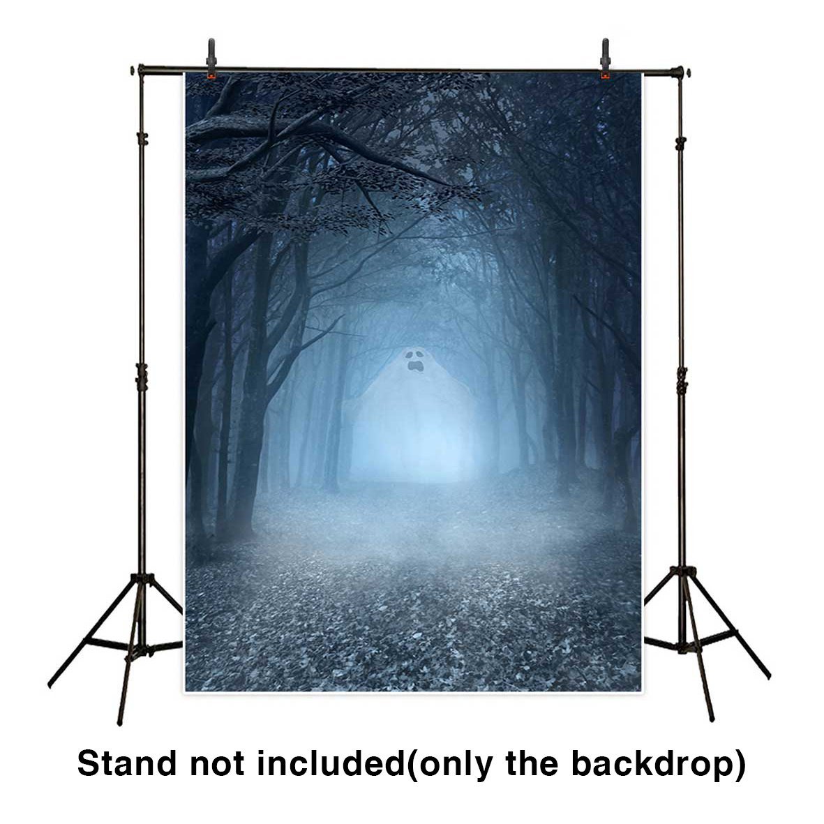 5x7ft Halloween Backdrop Plump Ghost Coming from the Spooky Forest ...