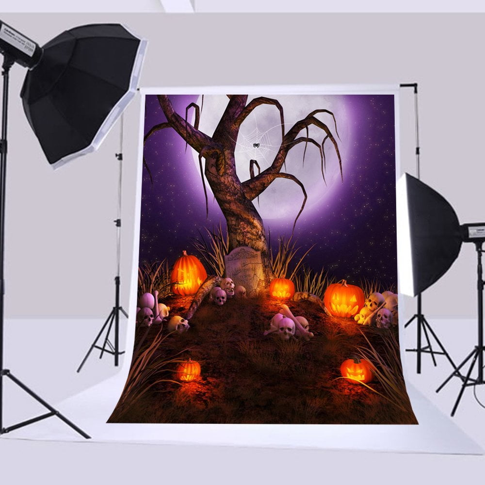 5x7ft Halloween backdrops Pumpkin Ghost Skull Photography backdrops ...