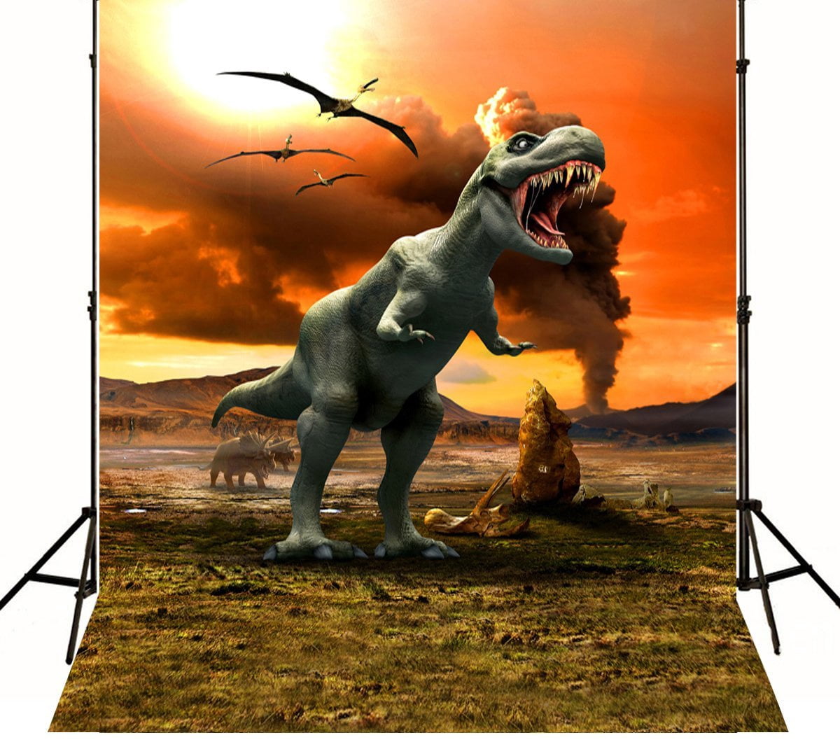5x7ft Photo Background Vintage Tyrannosaurus Rex Photography Backdrops ...