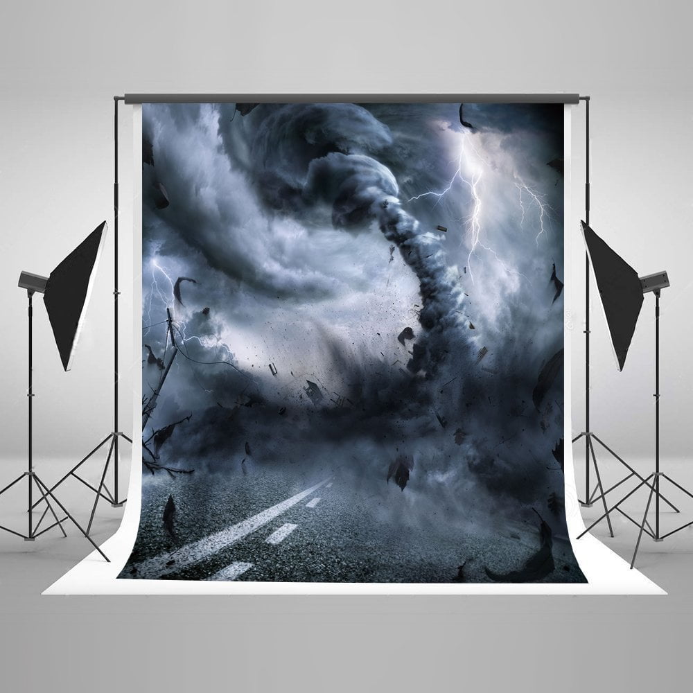 5x7ft Photography Backdrop Grey Nature Hurricane Storm Photography ...