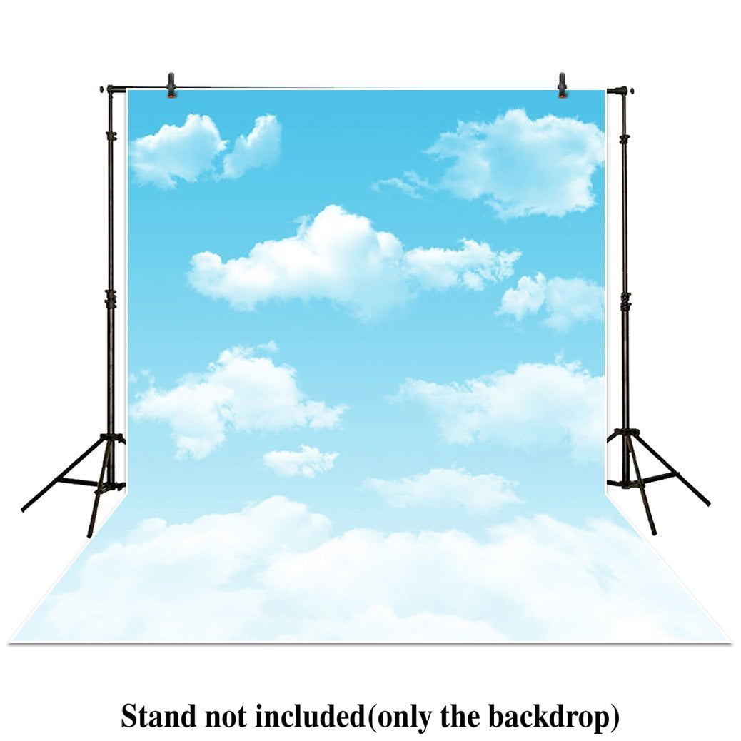 5x7ft Photography Backdrop cartoon blue sky white cloud newborn baby ...