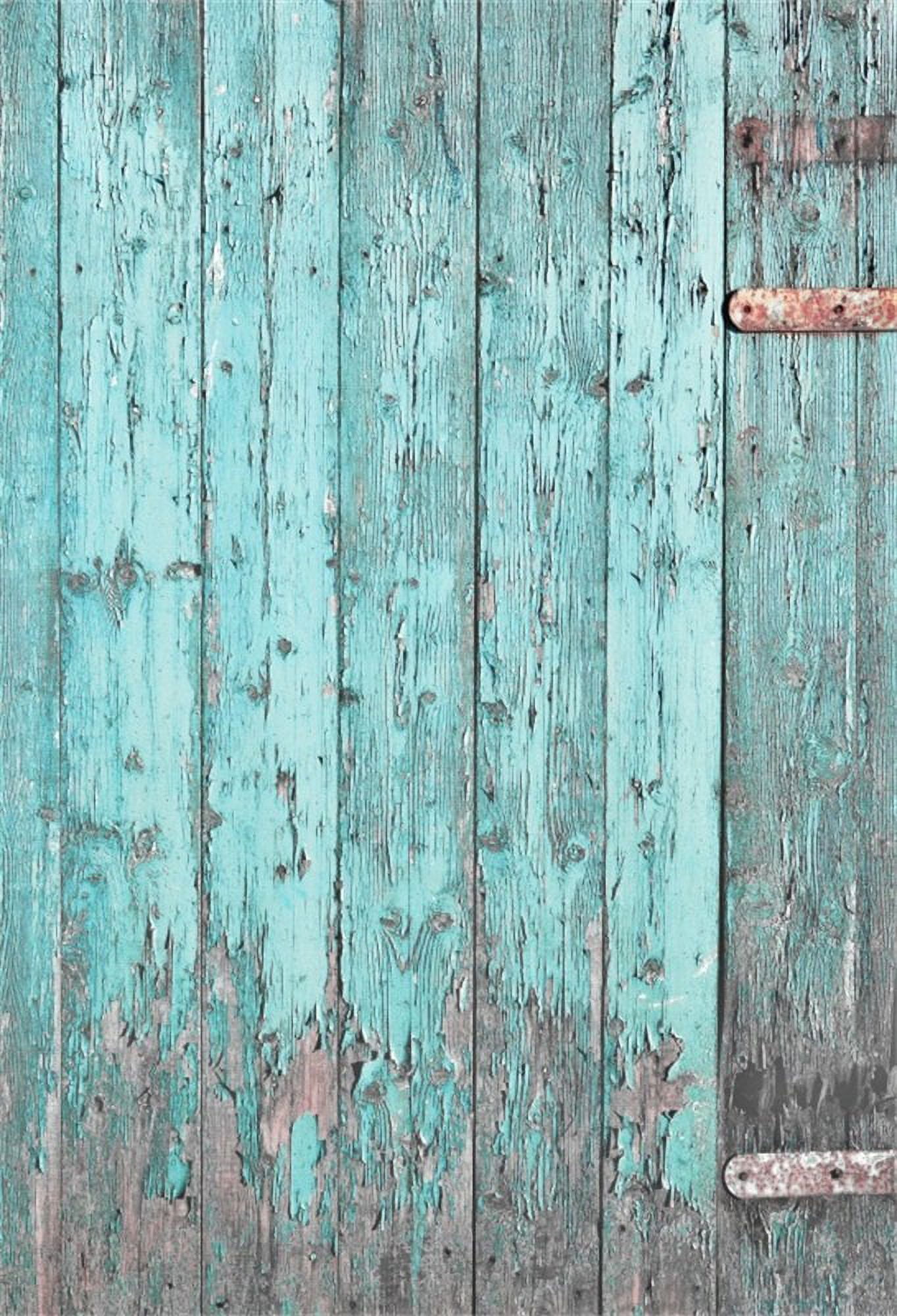 5x7ft Photography Background Rustic Flaking Blue Painted Wood Fnece ...