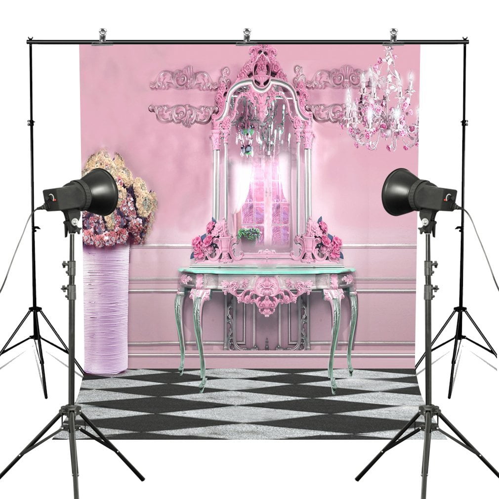 5x7ft Pink Indoor Photography Backdrops Girls Birthday Pictorial ...