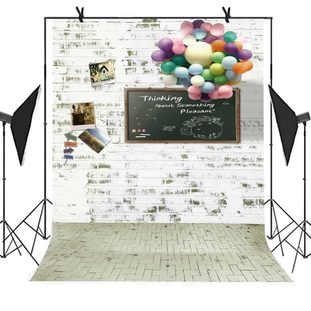 5x7ft Retro Style Photography Background Blackboard Classroom Balloon ...